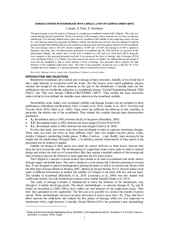 (PDF) Damage Criteria in Roundheads Armoured with a Single Layer of ...
