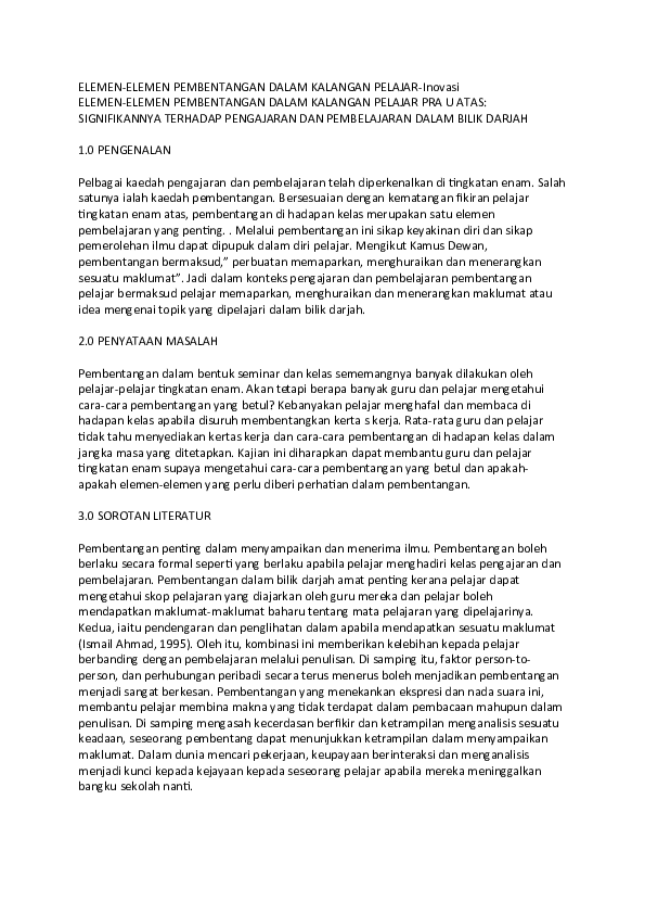 (DOC) ELEMEN-ELEMEN PEMBENTANGAN DALAM KALANGAN PELAJAR-Inovasi ELEMEN ...