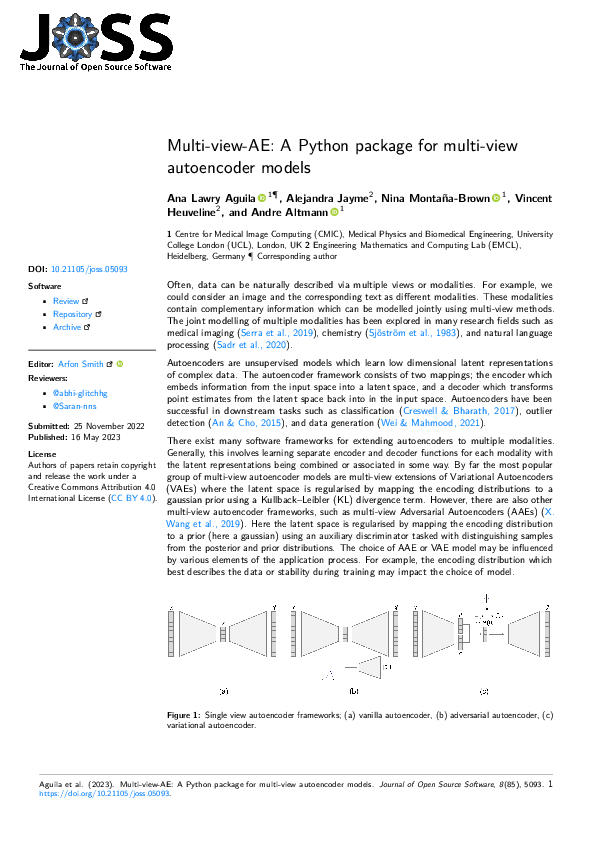 (PDF) Multi-view-AE: A Python package for multi-view autoencoder models