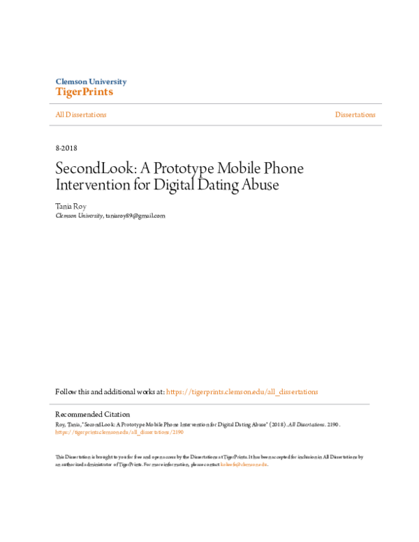 (PDF) SecondLook: A Prototype Mobile Phone Intervention for Digital ...