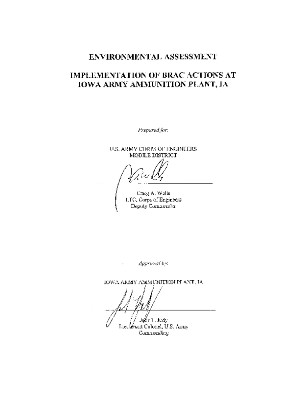 (PDF) Prepared for U.S. Army Corps of Engineers