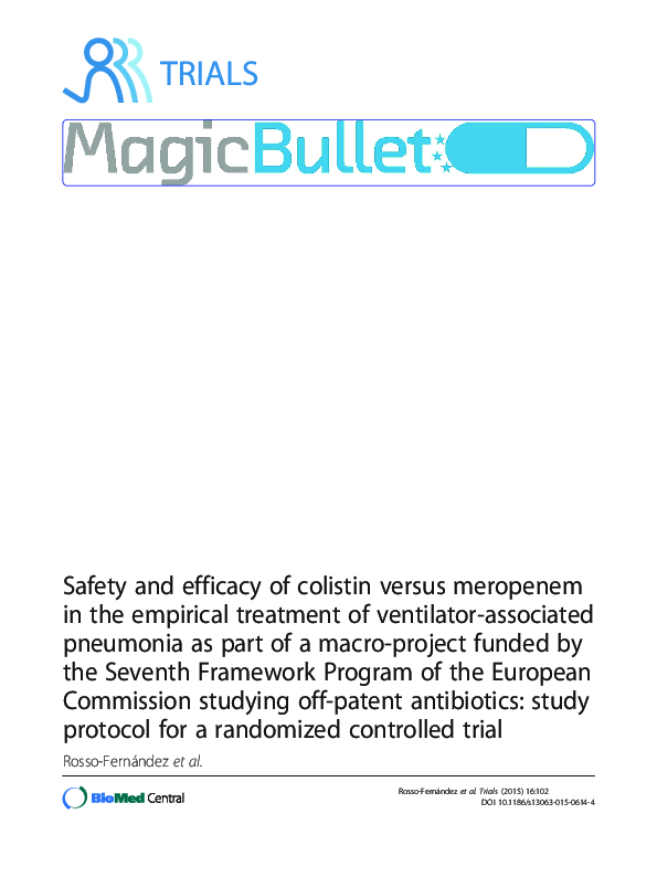 (PDF) Safety and efficacy of colistin versus meropenem in the empirical ...
