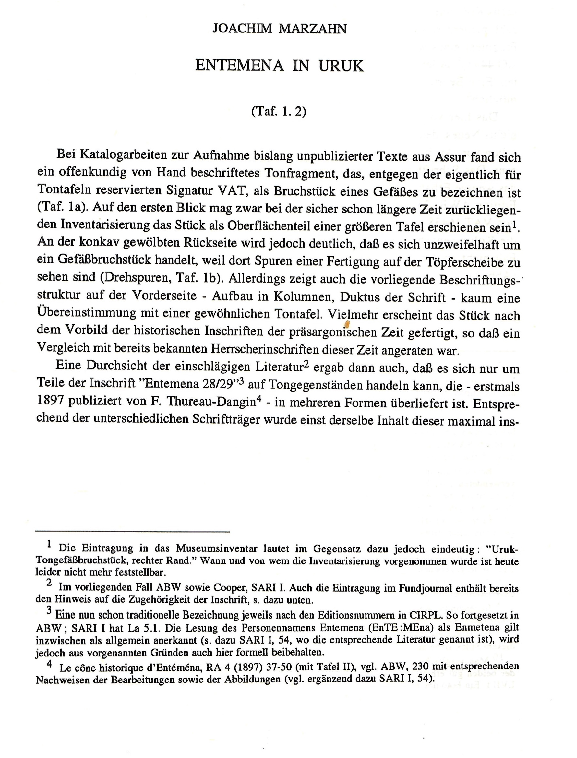 (PDF) Entemena in Uruk