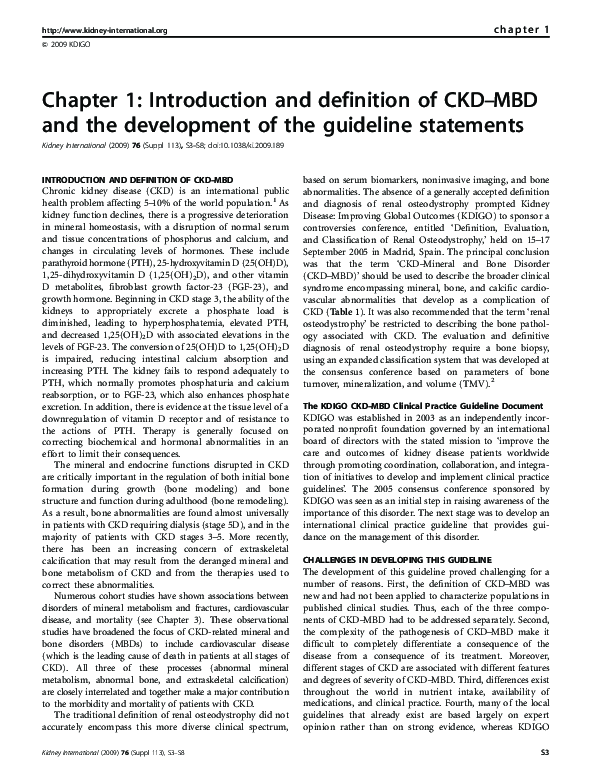 (PDF) Chapter 1: Introduction and definition of CKD–MBD and the ...