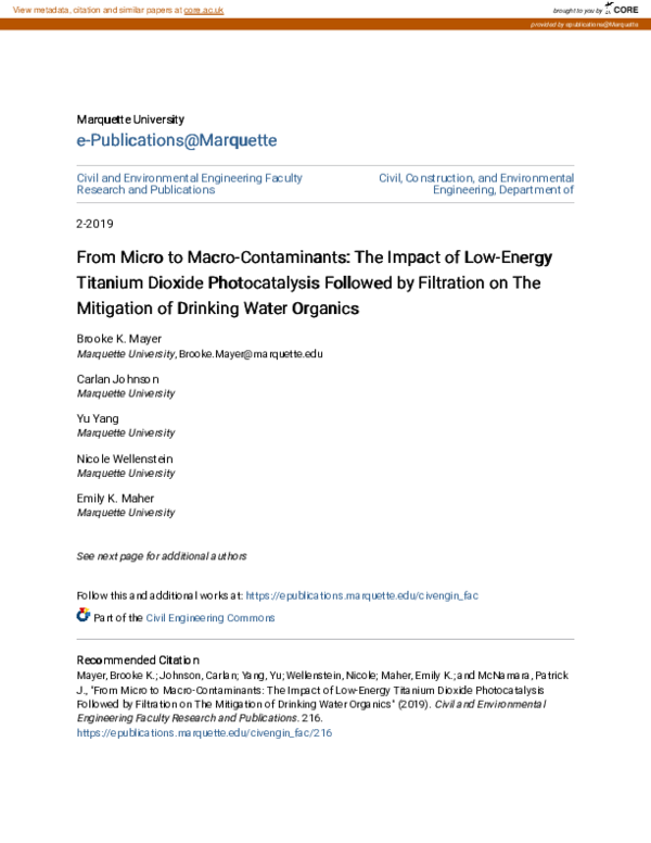 (PDF) From micro to macro-contaminants: The impact of low-energy ...