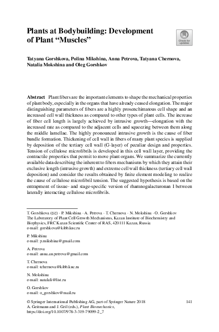 (PDF) Plants at Bodybuilding: Development of Plant “Muscles”