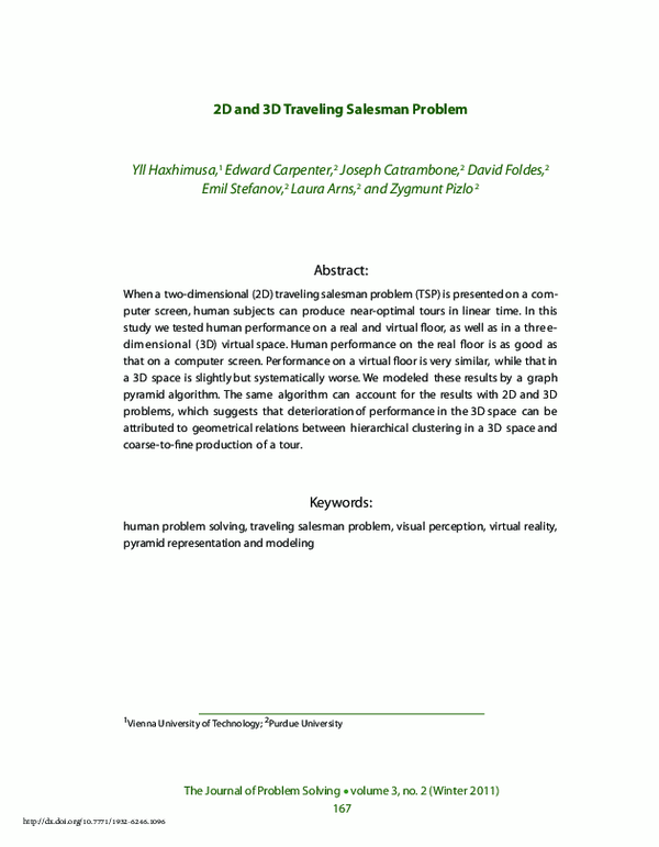 (PDF) The traveling salesman problem