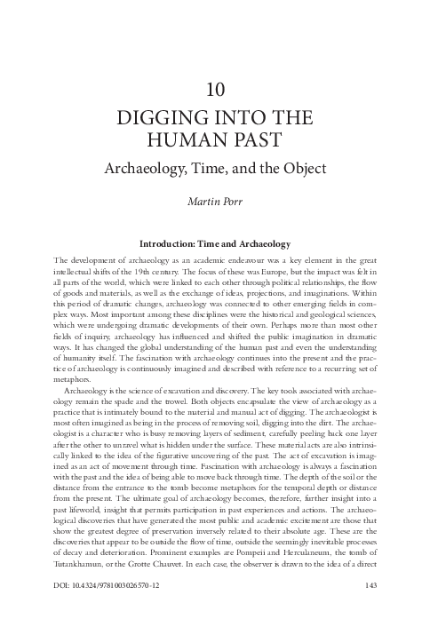 (PDF) Digging into the Human Past: Archaeology, Time, and the Object