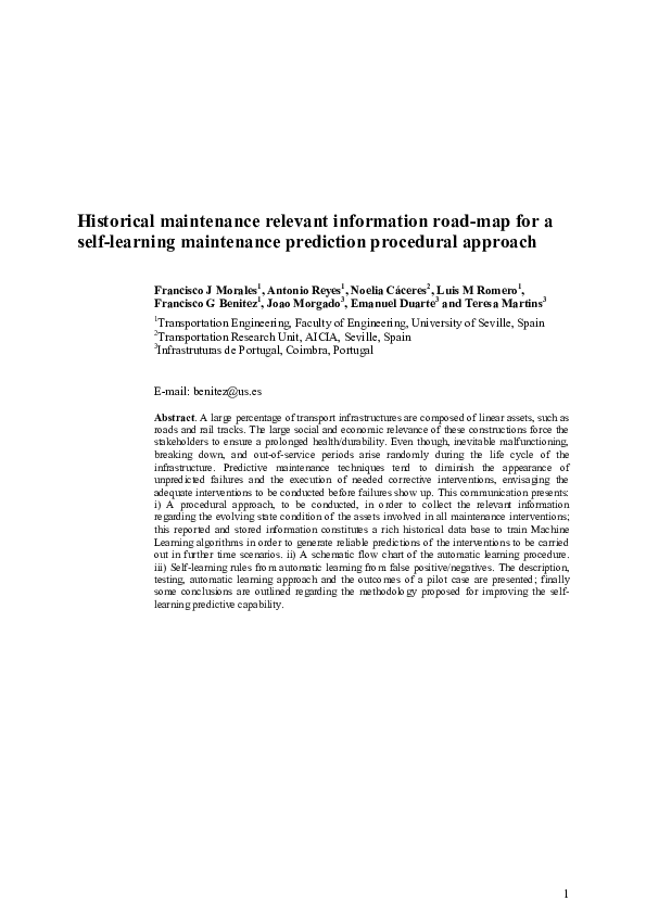 (PDF) Historical maintenance relevant information road-map for a self ...