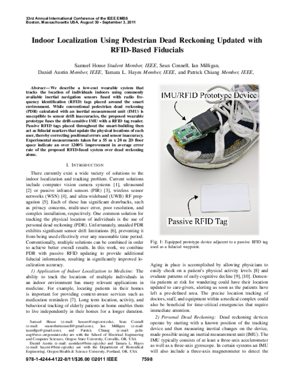 Pdf Indoor Localization Using Pedestrian Dead Reckoning Updated With Rfid Based Fiducials