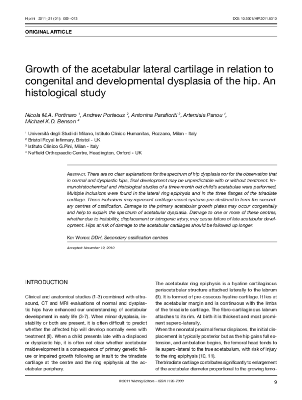 (PDF) Growth of the acetabular lateral cartilage in relation to ...