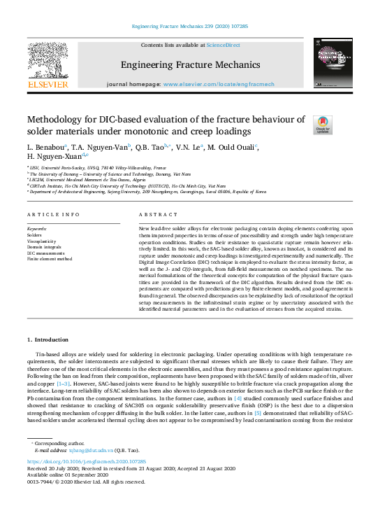 (PDF) Methodology for DIC-based evaluation of the fracture behaviour of ...