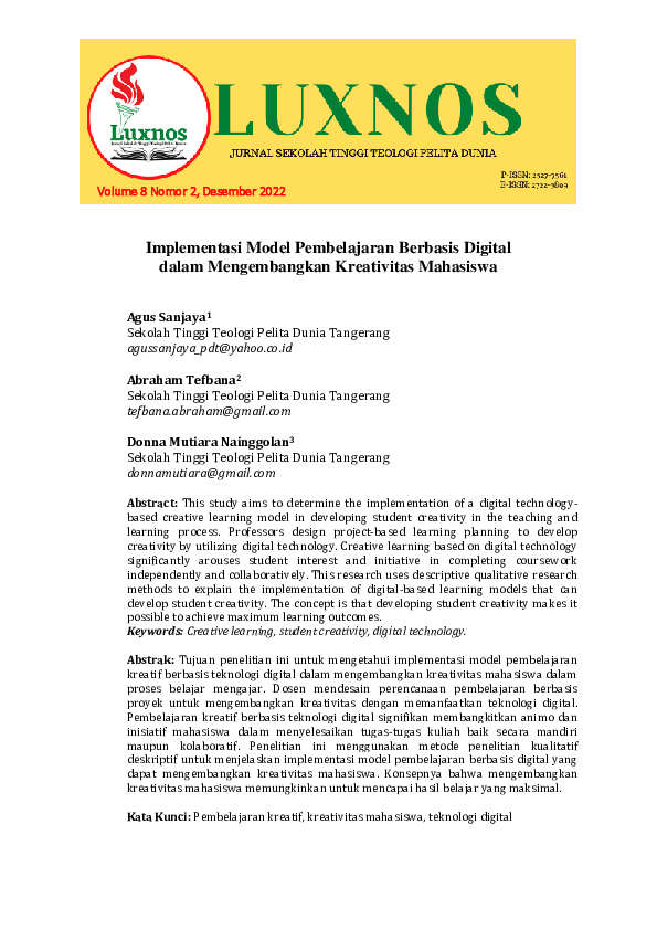 (PDF) Implementasi Model Pembelajaran Berbasis Digital Dalam ...