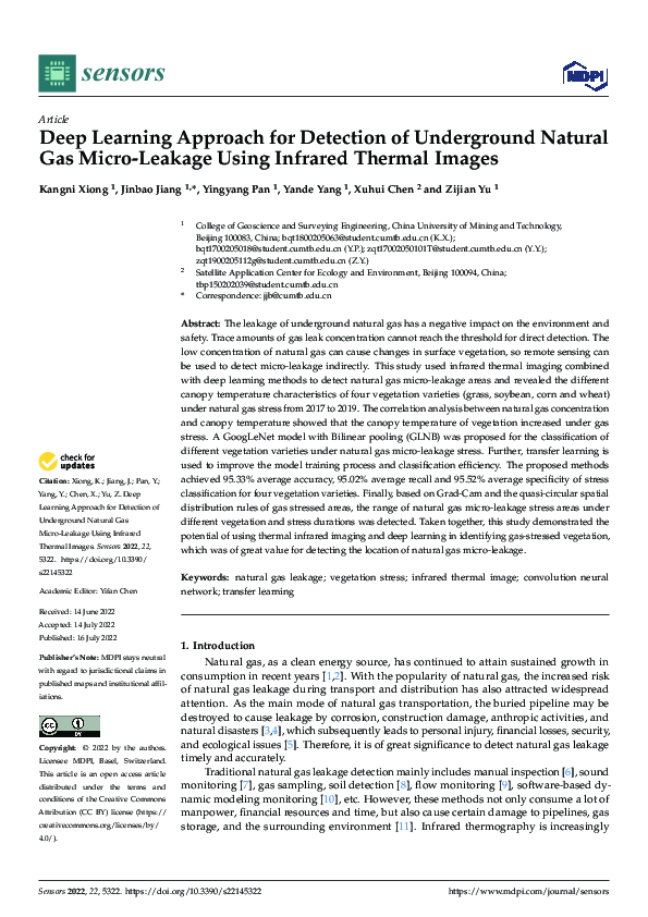 (PDF) Deep Learning Approach for Detection of Underground Natural Gas Micro-Leakage Using ...