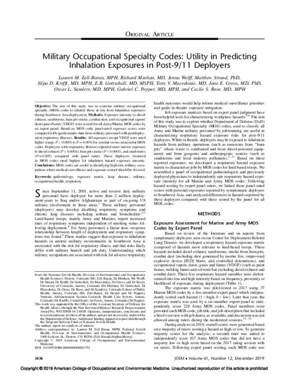 (PDF) Military Occupational Specialty Codes