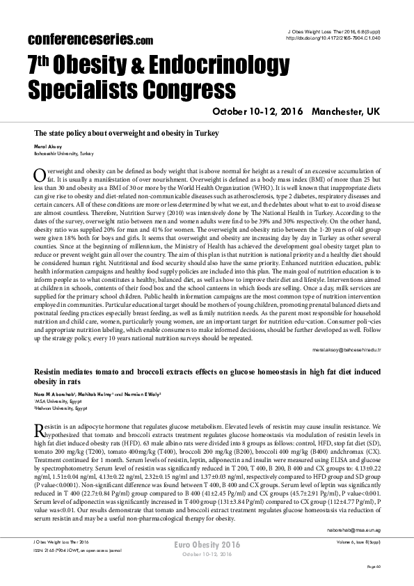 (PDF) The state policy about overweight and obesity in Turkey