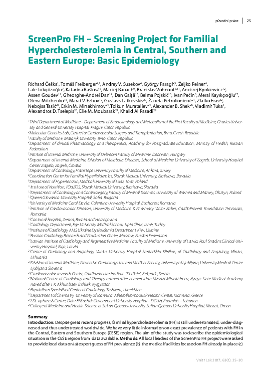 (PDF) ScreenPro FH - Screening Project for Familial ...