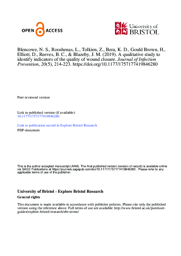 (PDF) A qualitative study to identify indicators of the quality of ...