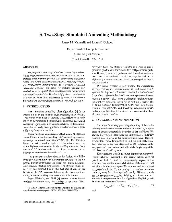 (PDF) A two-stage simulated annealing methodology