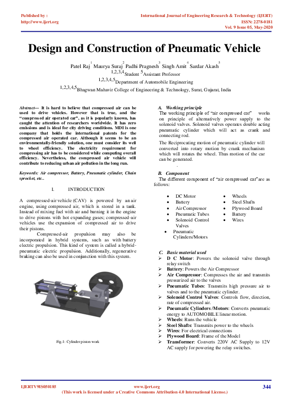 (PDF) Design and Construction of Pneumatic Vehicle