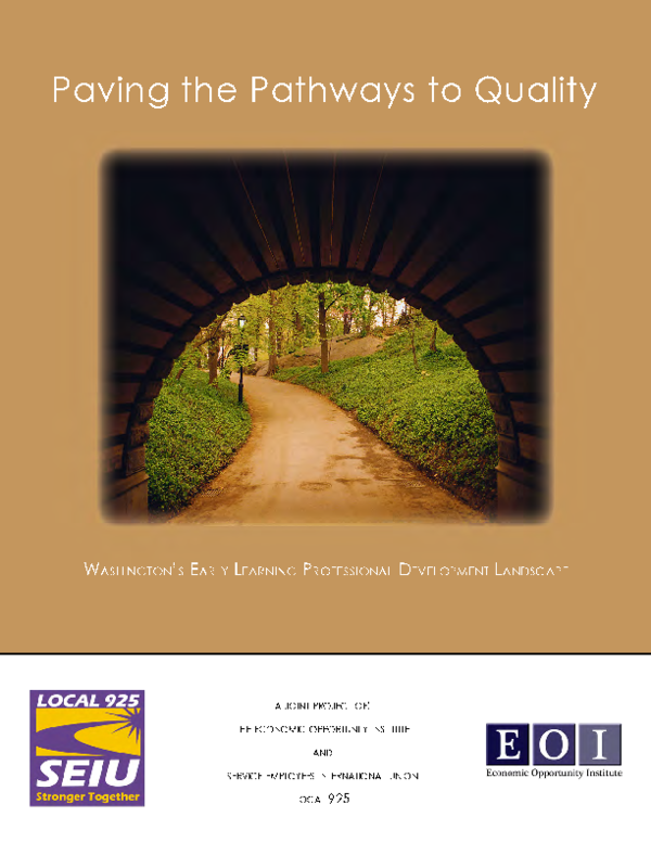 (PDF) Paving the Pathways to Quality: Washington's Early Learning ...