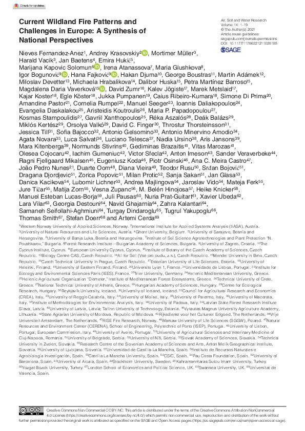 (PDF) Current Wildland Fire Patterns and Challenges in Europe: A ...