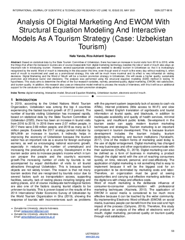 (PDF) Analysis Of Digital Marketing And EWOM With Structural Equation Modeling And Interactive ...