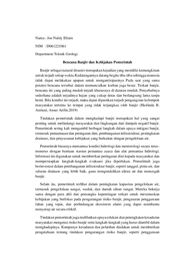 (PDF) Tugas WSBM Review Jurnal Banjir | Joe Naldy - Academia.edu