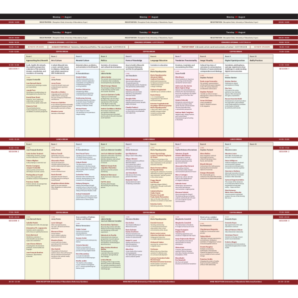 (PDF) 15th World Congress of Semiotics. Semiotics in the Lifeworld Thessaloniki Final Program