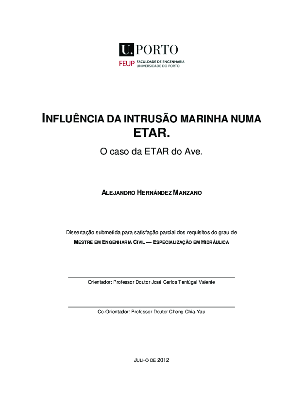 (PDF) Influência da intrusão marinha numa ETAR : o caso da ETAR do Ave