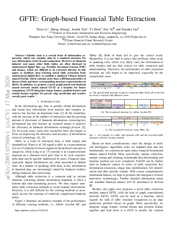 (PDF) GFTE: Graph-Based Financial Table Extraction
