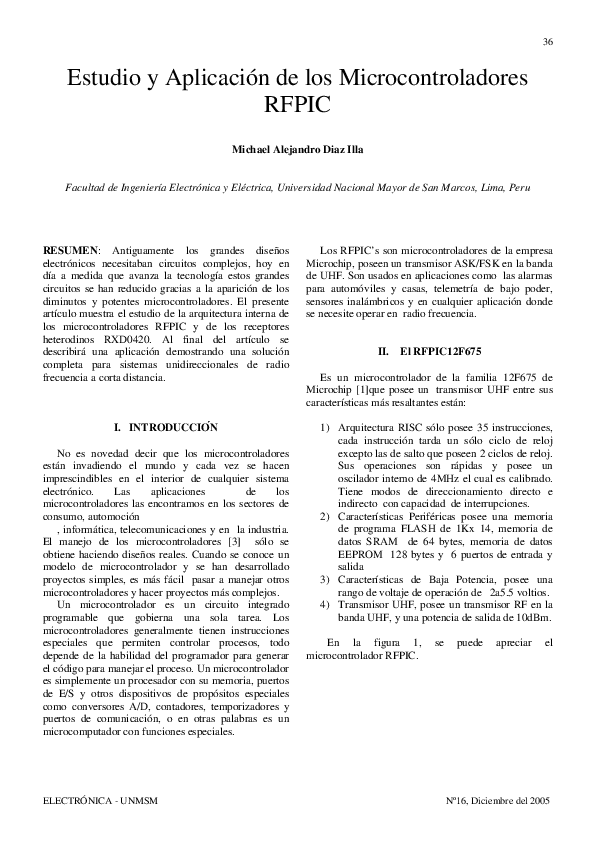 (PDF) Estudio y Aplicación de los Microcontroladores RFPIC
