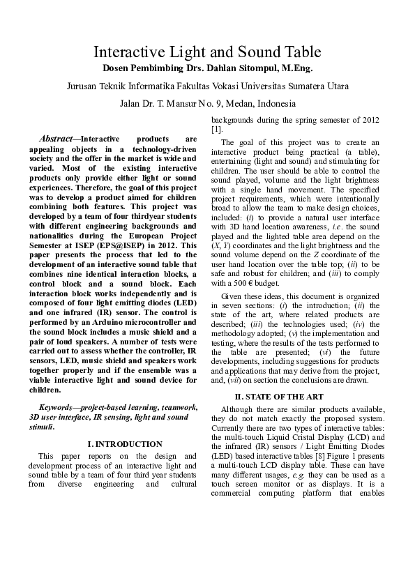 (DOC) Interactive Light and Sound Table