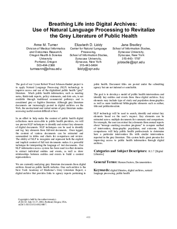 (PDF) Breathing life into digital archives