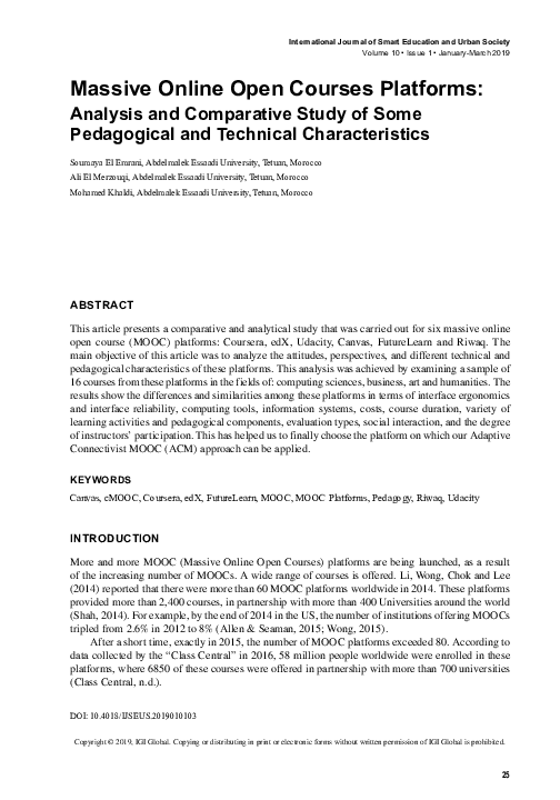 (PDF) Massive Online Open Courses Platforms