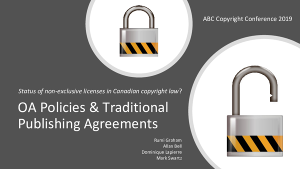 (PDF) OA policies & traditional publishing agreements: Status of non-exclusive licenses in ...