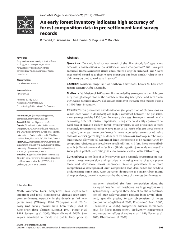 (PDF) An early forest inventory indicates high accuracy of forest ...