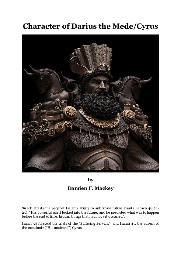(DOC) Character of Darius the Mede/Cyrus