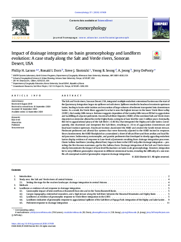 (PDF) Impact of drainage integration on basin geomorphology and ...