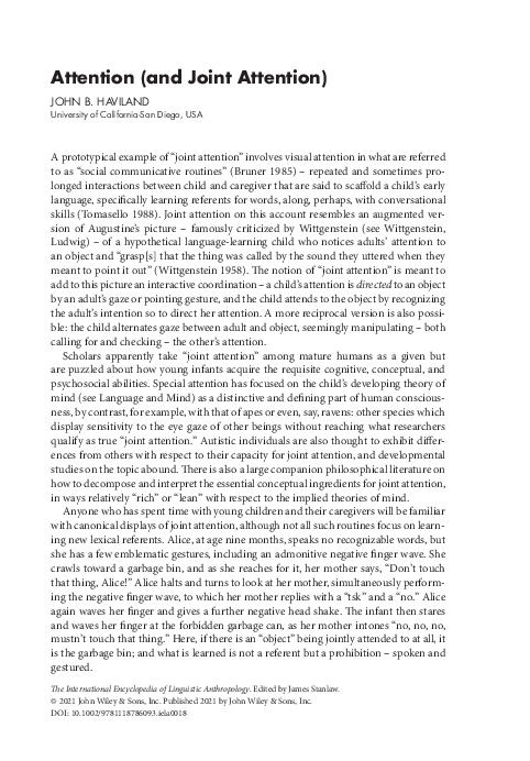(PDF) Attention (and Joint Attention)