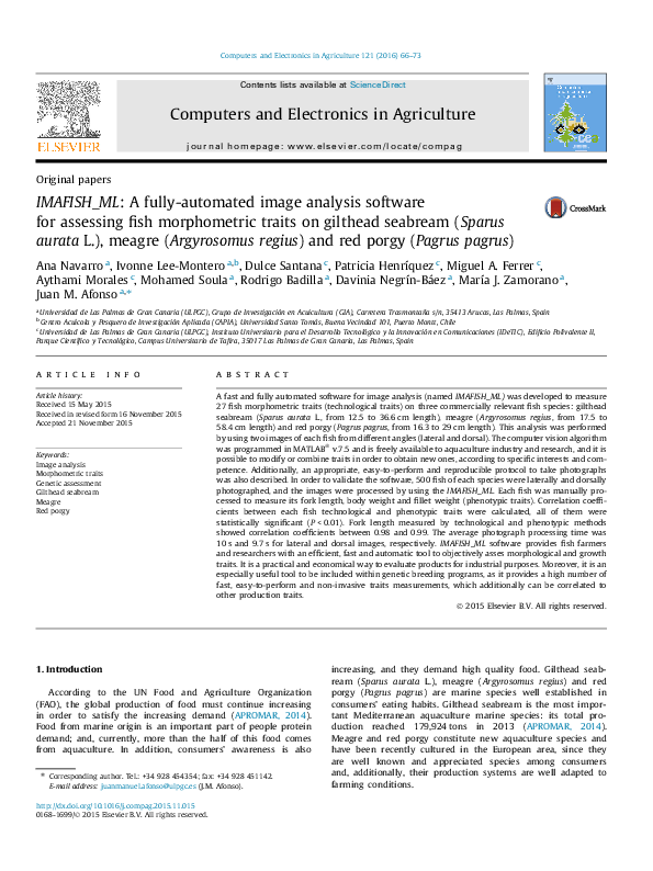 (PDF) IMAFISH_ML: A fully-automated image analysis software for assessing fish morphometric ...