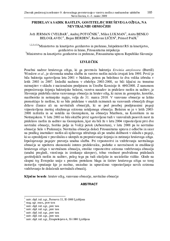 (PDF) Production of host plants of fire blight intended for planting in ...