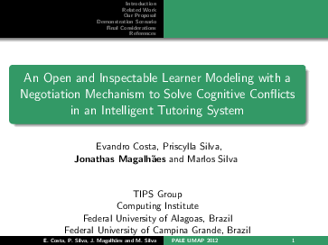(PDF) An Open and Inspectable Learner Modeling with a Negotiation Mechanism to Solve Cognitive ...