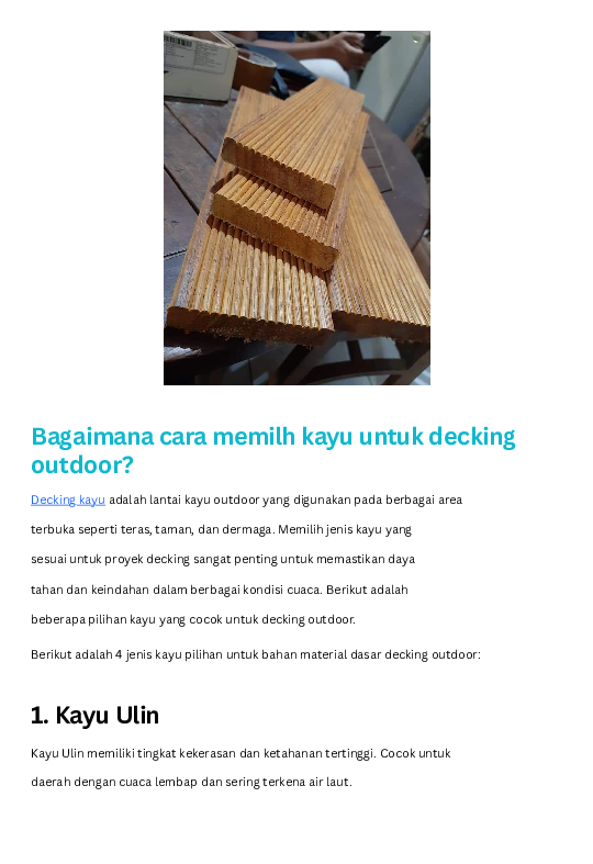 (PDF) Kenali Jenis Kayu untuk Decking Outdoor
