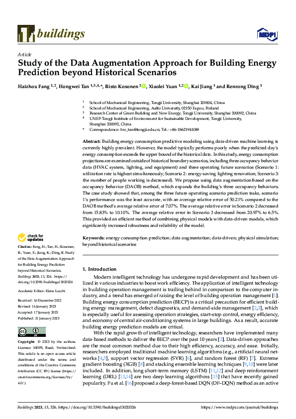 (PDF) Study of the Data Augmentation Approach for Building Energy Prediction beyond Historical ...