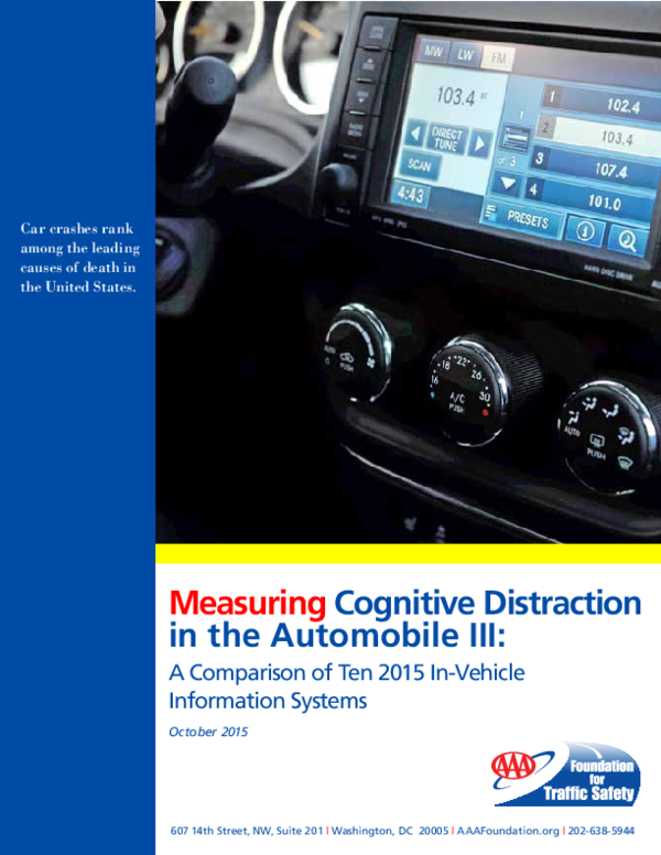 (PDF) Measuring Cognitive Distraction in the Automobile III: A ...