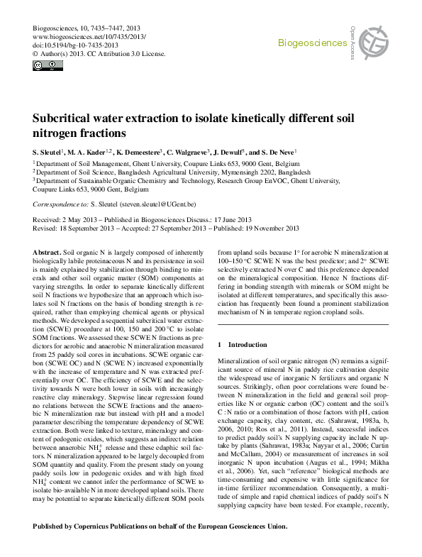 (PDF) Subcritical water extraction to isolate kinetically different ...