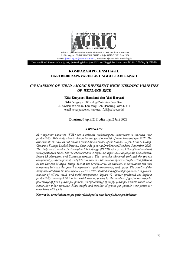 (PDF) Comparison of Yield Among Different High Yielding Varieties of ... (PDF) Comparison of Yield Among Different High Yielding Varieties of ...