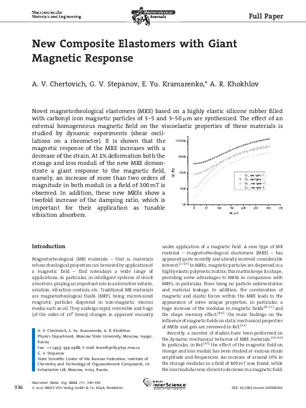 (PDF) New Composite Elastomers with Giant Magnetic Response