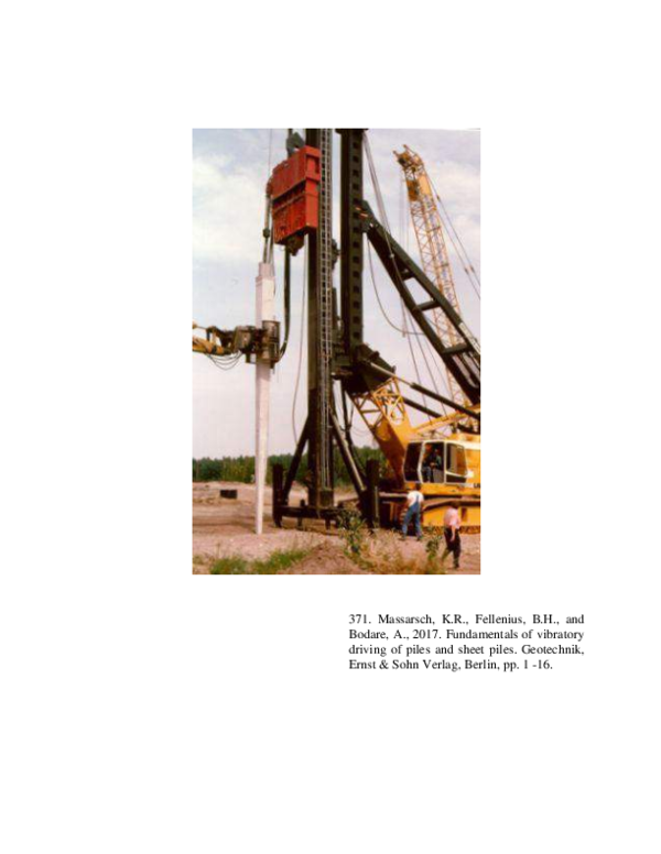 (PDF) Fundamentals of the vibratory driving of piles and sheet piles